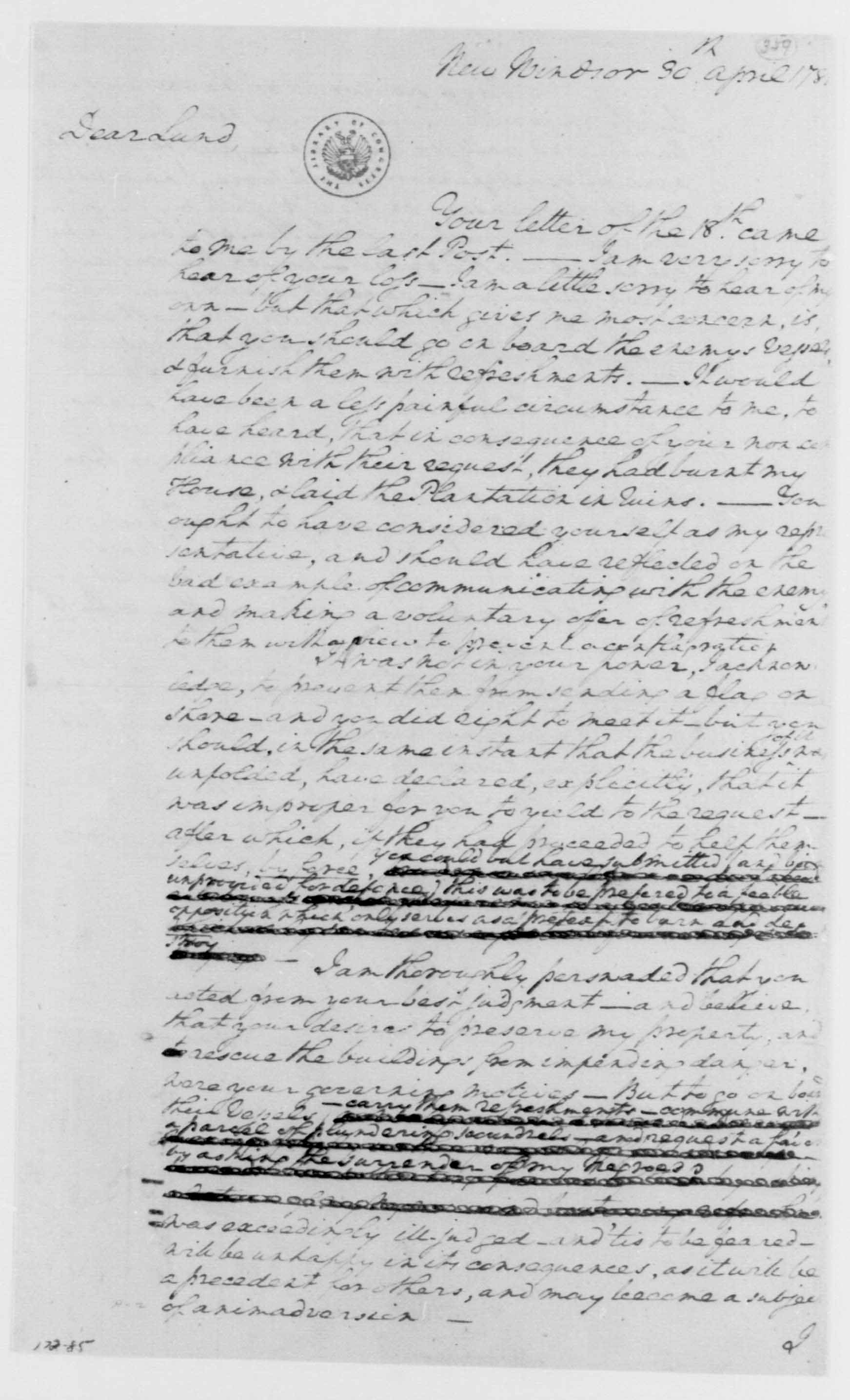 George Washington’s Letter to Lund Washington | Finding Freedom ...