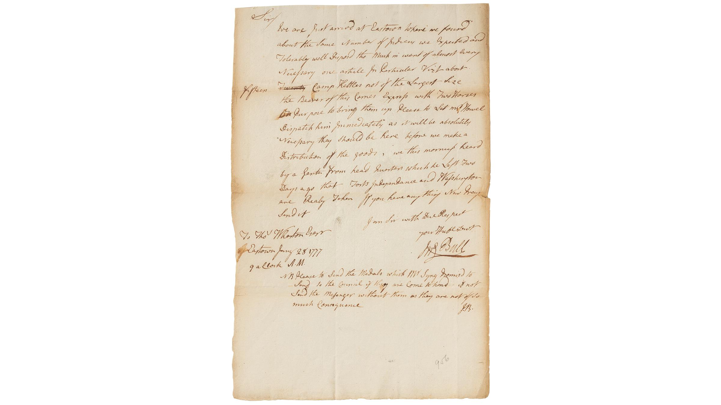 Council with Native Americans Letter - Museum of the American Revolution